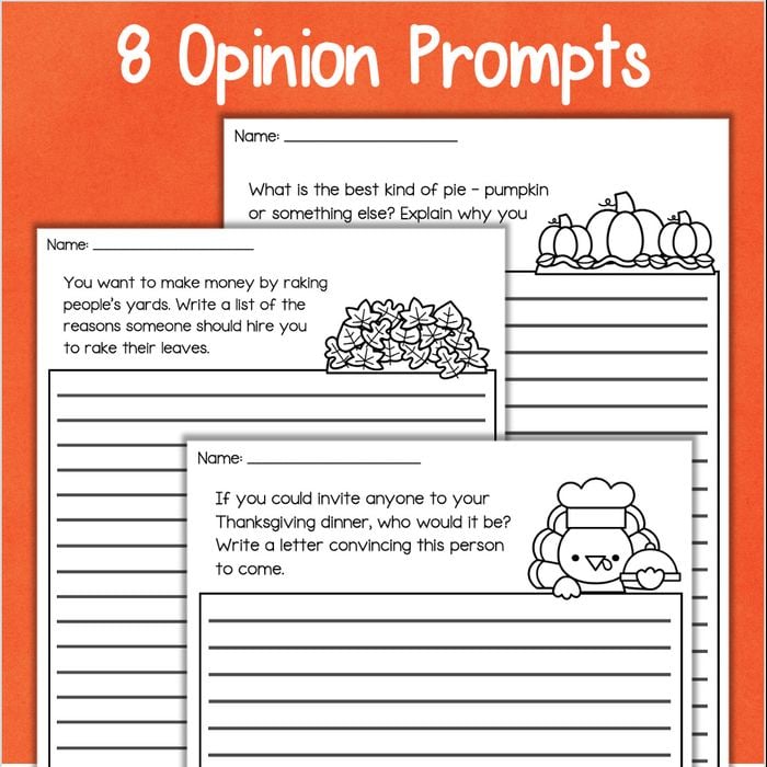 Fall Writing Prompts 2nd Grade Narrative Expository Opinion - Fishyrobb